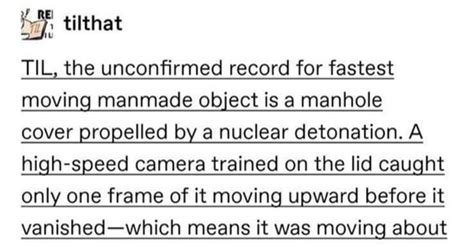 Fastest Moving Manmade Object Media Chomp