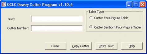 Oclc Dewey Cutter Program 10 Download Free Cutterexe