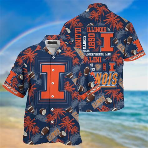 Illinois Fighting Illini Ncaa Hawaiian Shirt Design Trend