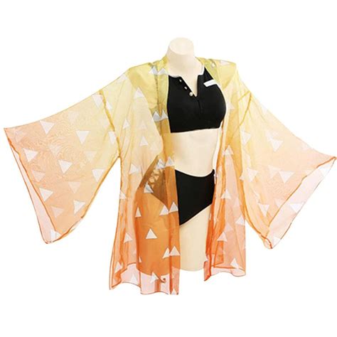 Demon Slayer Swimsuit Rengoku Kyoujurou Bikini Swimwear With Beach