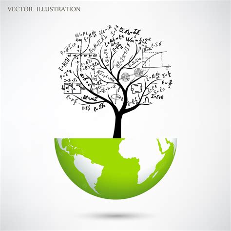 Premium Vector Mathematical Equations And Formulas On The Tree