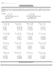 Solve Systems Of Equations Practice Problems With Solutions Course Hero