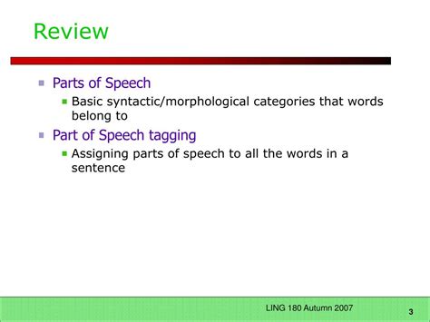 Ppt Linguist 180 Introduction To Computational Linguistics Powerpoint Presentation Id3372640