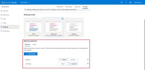 Clarity Masking In Mobile Apps Microsoft Learn