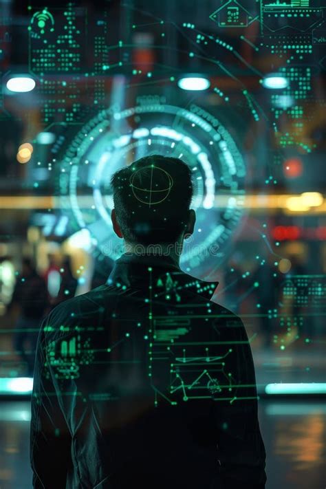 A Security Firm Demonstrating A Holographic Surveillance System Visualizing Threats And