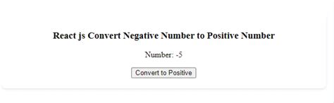React Js Convert Negative Number To Positive Number Mathabsnumber