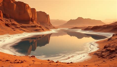 Free Martian Lake Reflection Image Mars Lake Reflection Download