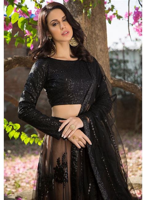 Black And Nude Sequins Embroidered Lehenga Features A Dhupioni Silk