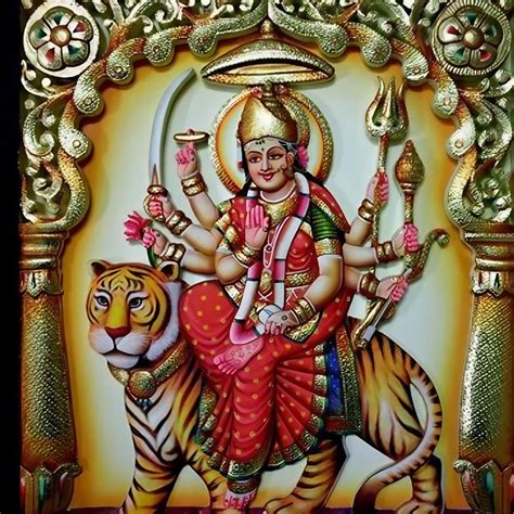 Shera Wali Mata Ji Painting At ₹ 18500piece Tanjore Paintings In