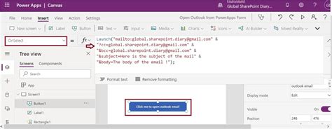 use powerapps in outlook launch outlook from powerapps global sharepoint