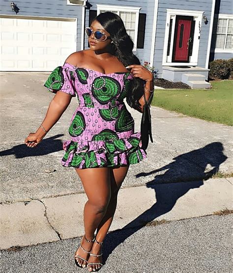 Clipkulture Nazo Ekezie In Short Bodycon African Print Dress