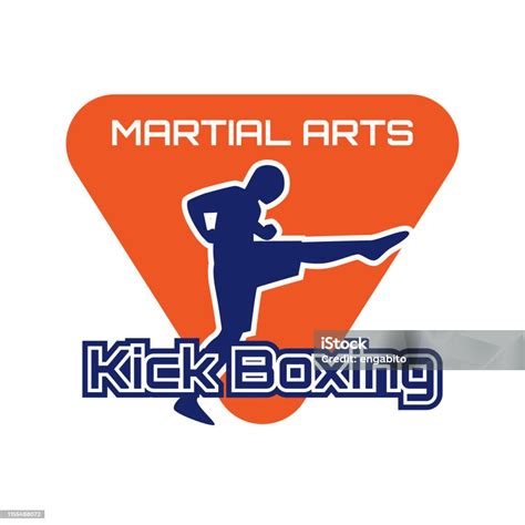 흰색 배경에 고립 된 권투 무술을 걷어차 벡터 일러스트레이션 로고에 대한 스톡 벡터 아트 및 기타 이미지 로고 자기 방어 Championship Istock