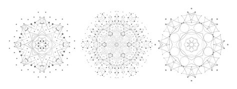 Geometric Lattice With Undulating Distortion Vector Image