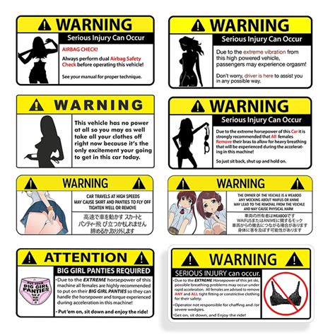 31430b Funny Car Sticker For Panties Underwear Warning Peek Slap Decal