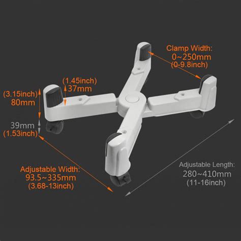 Skærmstativ X Type 5 Hjulet Computer Mainframe Grandado
