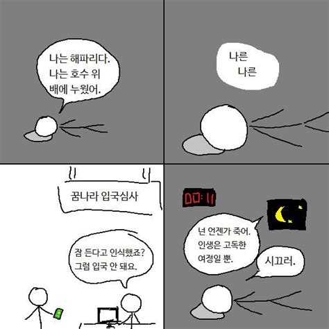 불면증 환자 만화