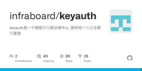 github infraboard keyauth keyauth是一个微服务权限治理中心 提供用户认证与授权管理