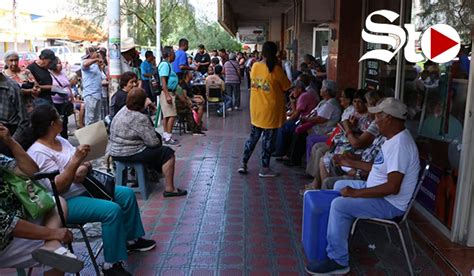 Se registran nuevamente largas filas para el cobro de la Pensión de