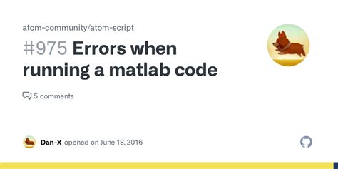 Errors When Running A Matlab Code · Issue 975 · Atom Communityatom