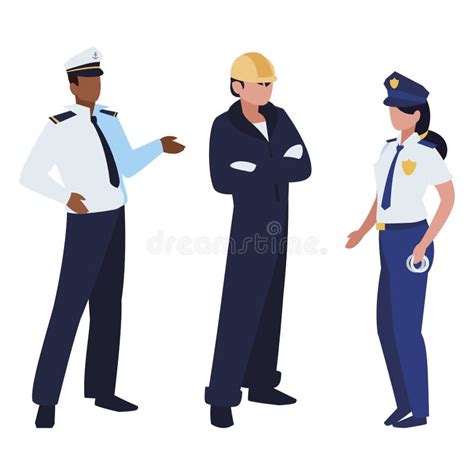 Group Of Professional Workers Characters Stock Illustration
