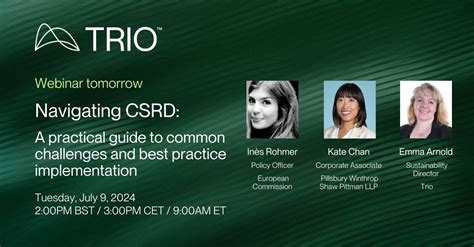 Trio On Linkedin Csrd Sustainability Esg Policyupdate Webinar