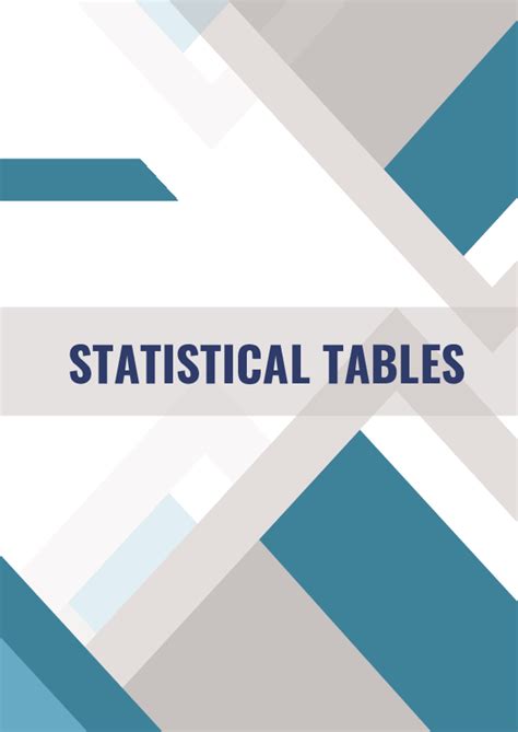 Pdf Organizing Data With Statistical Tables
