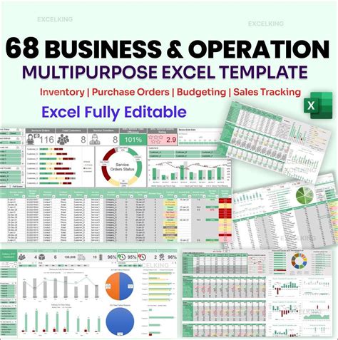 Business Operational Multipurpose Excel Template Easy Edit Etsy