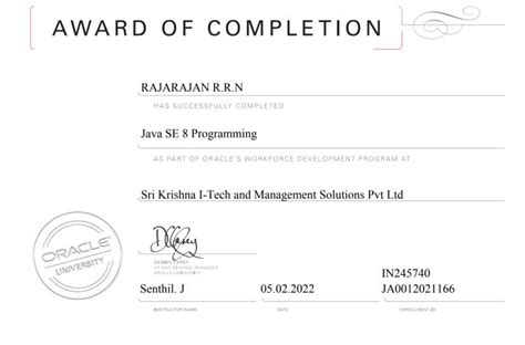 Rajarajan R R N On Linkedin Oraclecertified Workforcedevelopment