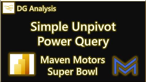 Power Query Unpivot Data From Multiple Columns Maven Super Bowl Challenge Youtube