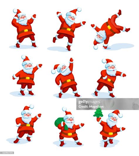 Dancing Santa Claus Set High Res Vector Graphic Getty Images