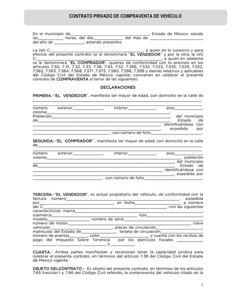 Modelo De Contrato De Compraventa De Vehiculo Peru 2019 Financial Report