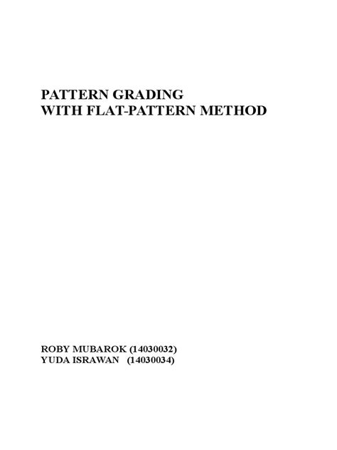 Pattern Grading Final Pdf Decorative Arts Softlines Retail