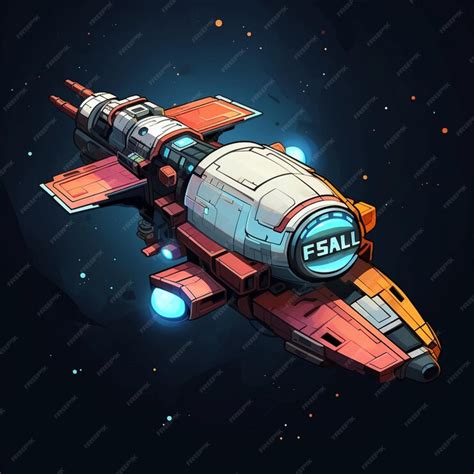 Premium Ai Image 2d Spaceship Sprite Game Art