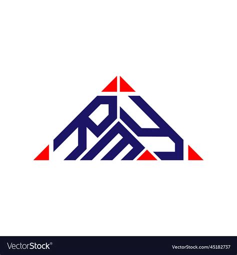 Rmy Letter Logo Creative Design With Graphic Vector Image