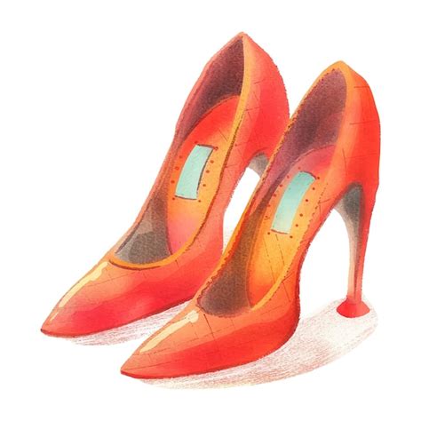 Premium Vector Red High Heels Shoes White Background 14
