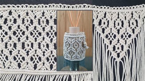 diy macrame diffuser bottle intermediate macrame diamond pattern youtube