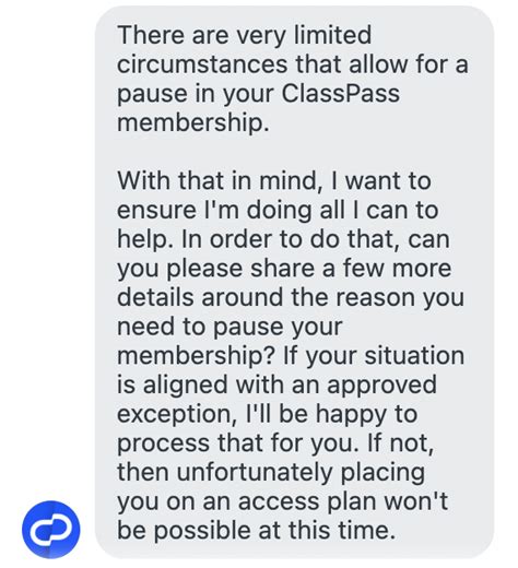 I M Trying To Pause My Classpass Membership In Order To Keep The 54