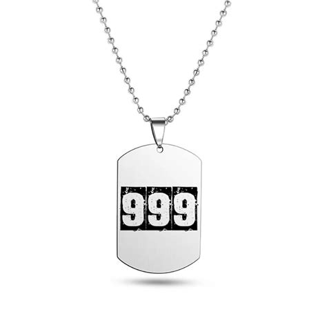 Juice Wrld Necklaces Hip Hop Rapper Wrld 999 Stainless Steel Pendant
