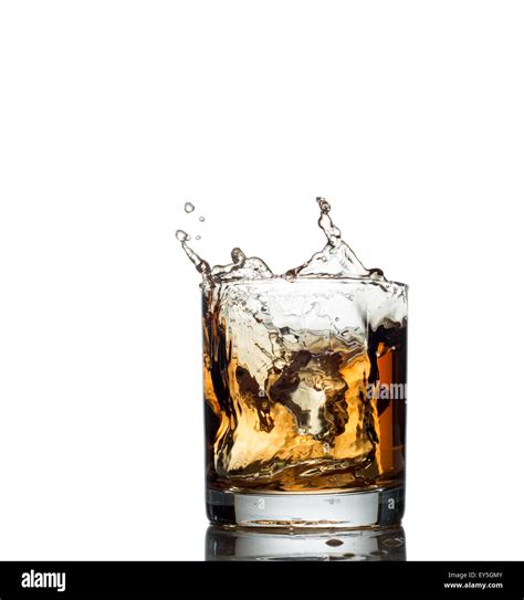 Whisky Splash Isolated On A White Background Stock Photo Alamy