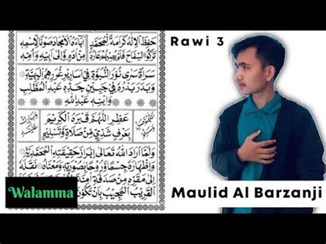 MAULID AL BARZANJI RAWI 3 Irama Rost YouTube