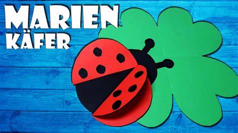 Marienkäfer aus Papier basteln paper ladybug DIY craft 4K YouTube