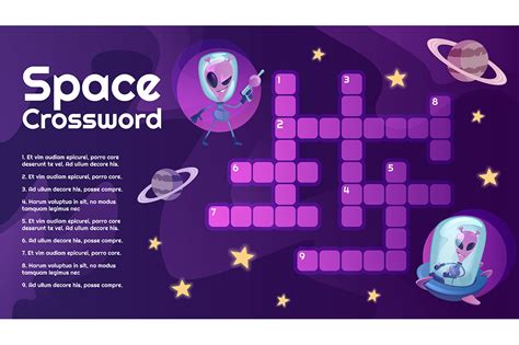Space Crossword With Cartoon Character Graphic By TheImg Creative Fabrica