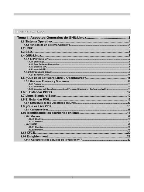 aspectos generales de gnu linux pdf distribución de linux