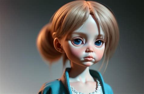 Premium Photo Beautiful Doll Close Up Portrait Of Attractive Toy With