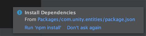 Prevent NPM Popup For Package Json Files Issue JetBrains Resharper Unity GitHub