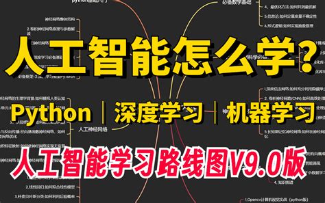 B站首推！人工智能初学者怎么学？全新版人工智能学习路线图分享！python、深度学习、机器学习 人工智能ai课程 人工智能ai课程 哔哩哔哩视频