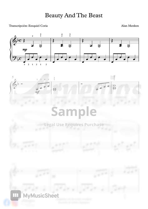 Alan Menken Beauty And The Beast 악보 By Ezequiel Coria