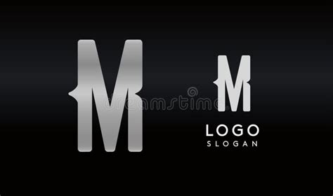 Stylized Letter M With Sharp Abstract Cuts Like Bullet Passing Trail Through Letter For Modern