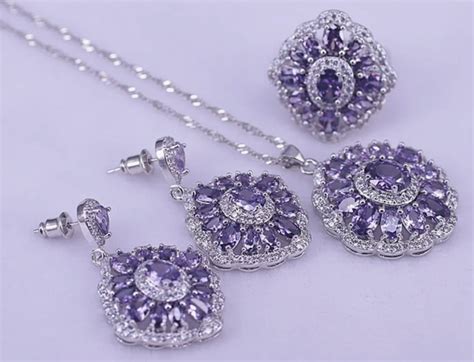 925 Sterling Silver Jewelry Sets For Womenzirconia925 Stampedhand