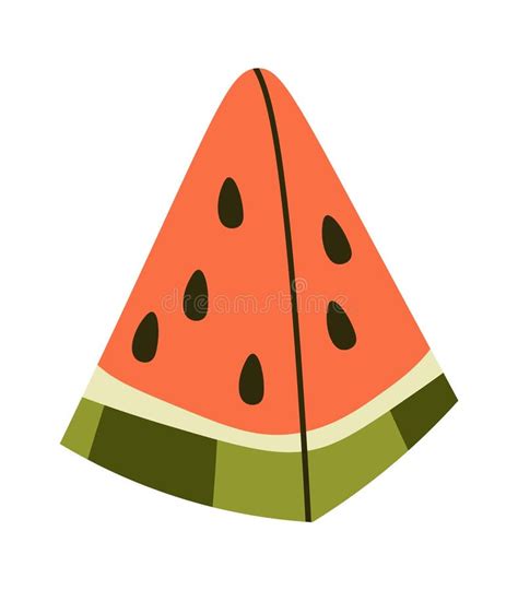 Triangle Watermelon Slice Stock Vector Illustration Of Freshness 275524828